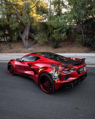 Check out Trippie Redd's custom Corvette C8 Stingray - soundazed