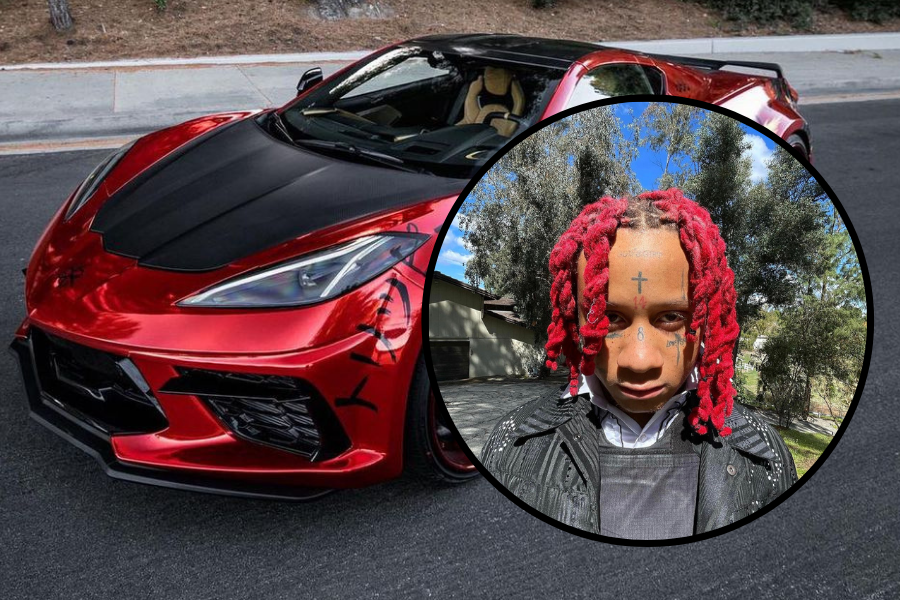 Check out Trippie Redd's custom Corvette C8 Stingray - soundazed